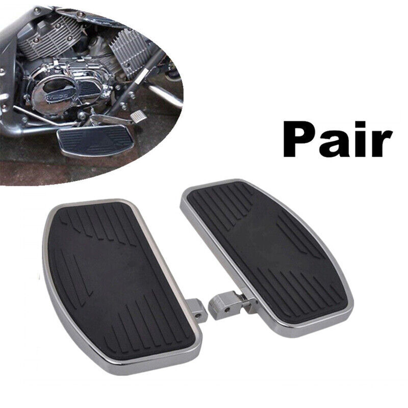 A Pair Motorcycle Left+Right Universal Floorboards Foot Boards Pedal ...