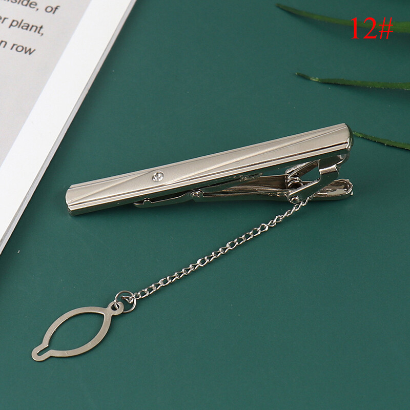 1Pc New Men Silver Necktie Tie Clip Stainless Steel Plain Clasp Bars ...