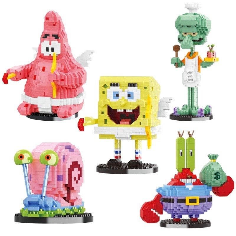 SpongeBob SquarePants Micro Building Blocks Toy Figures Gifts