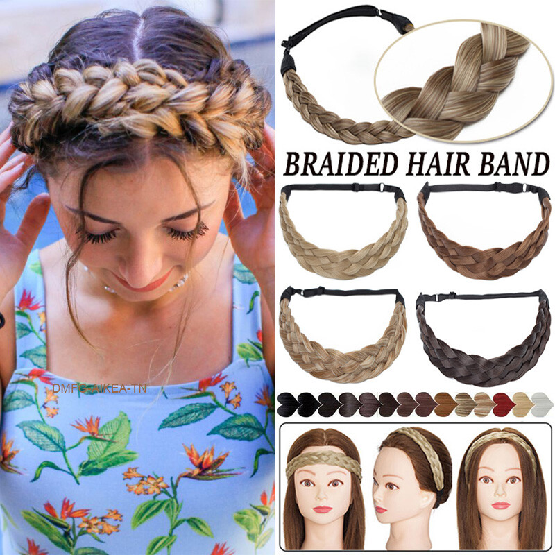 Thick Chunky Hair Extensions Braid Braided Headband Plait Plaited Band ...
