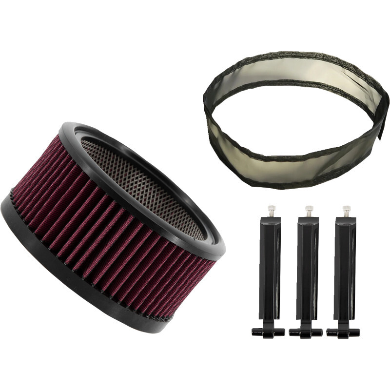 Trask Performance - TM-1020-BPGBK - Big Power Filter Kit, Gloss Black ...