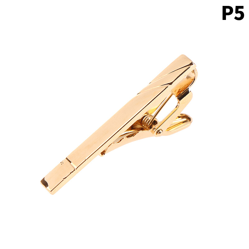 1Pc Simple Style Necktie Clip For Men Pin Clasp Short Clip Gold Color ...