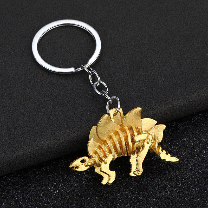 Colorful Skeleton Cat Dinosaur Key Chain Pendant Personalized Keyring ...
