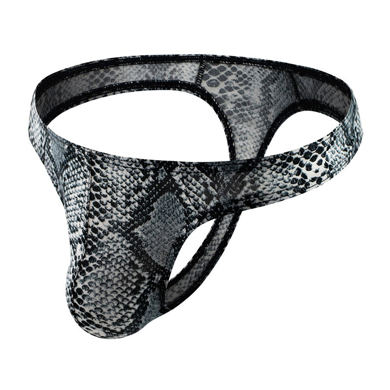 Mens Sexy Leopard Print G-String Thong Bulge Pouch Briefs Underwear T ...