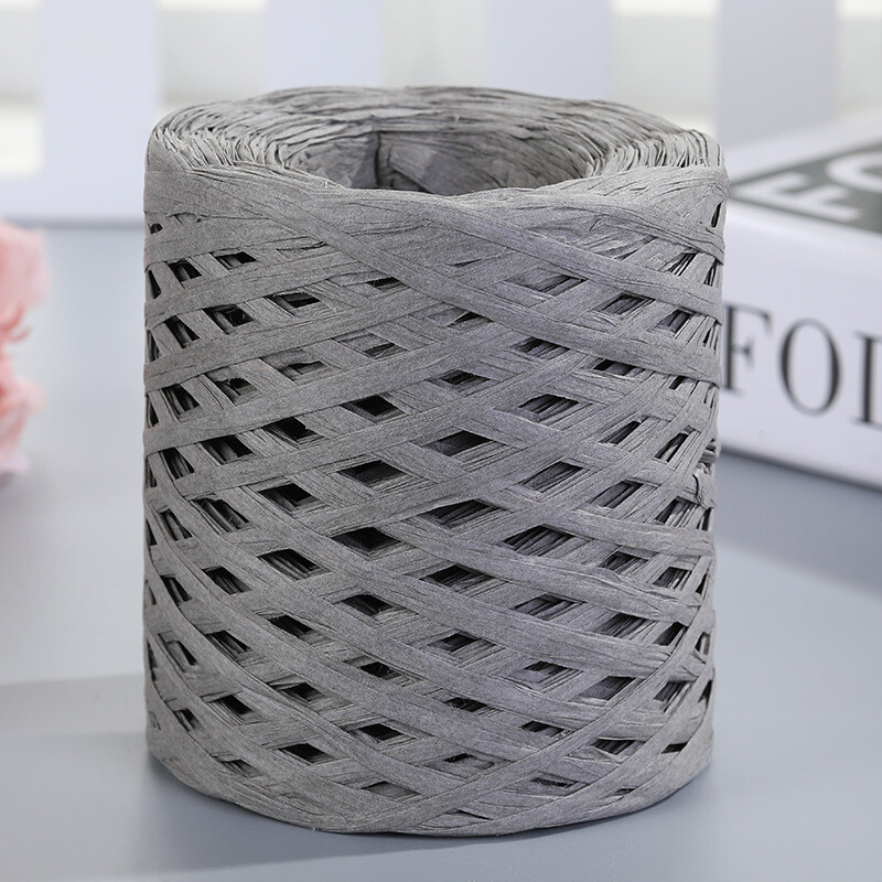 200M Hand-Knitted Natural Raffia Straw Yarn Crochet Thread DIY Sunhat ...