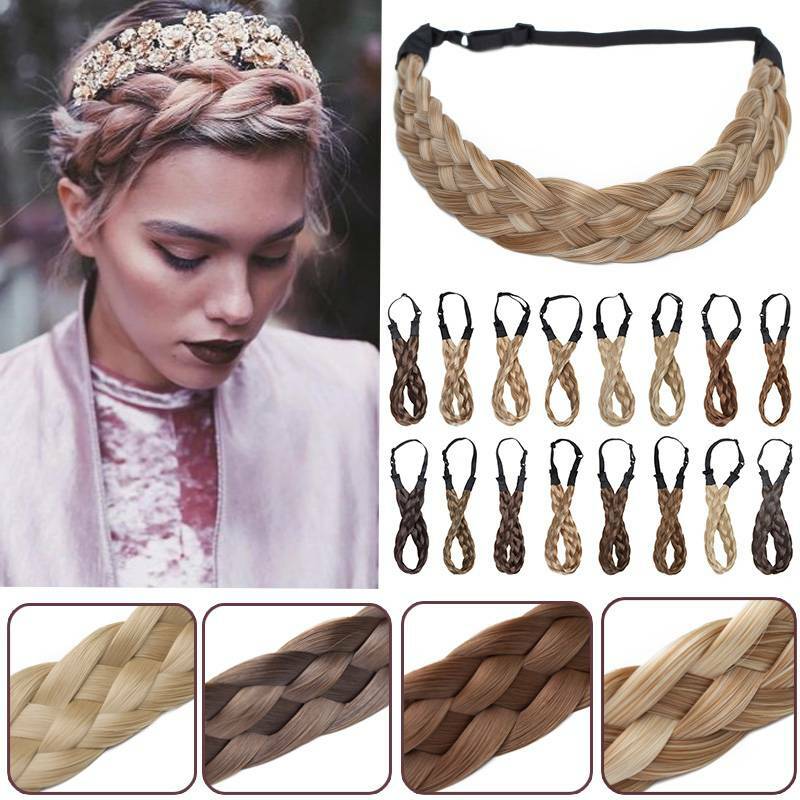 Fashion Hairband Braids Hair Band Braided Plaited Headband Bohemian ...