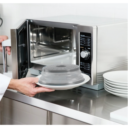 Microwave Food Cover Collapsible Vented Spatter Shield Easy