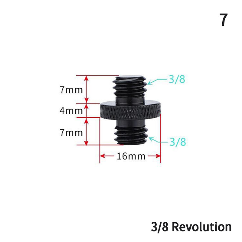 3/8" to 1/4" Male to Female Thread Screw Mount Adapter Tripod Plate ...