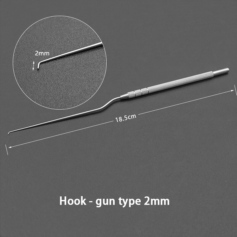 Stainless Steel Cerumen Hook Ear Use Hook Gun Type Hospital ENT ...