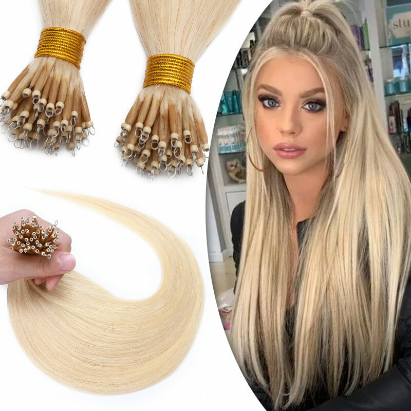 Clearance Nano Ring Human Remy Hair Extensions Micro Nano Loop Beads I