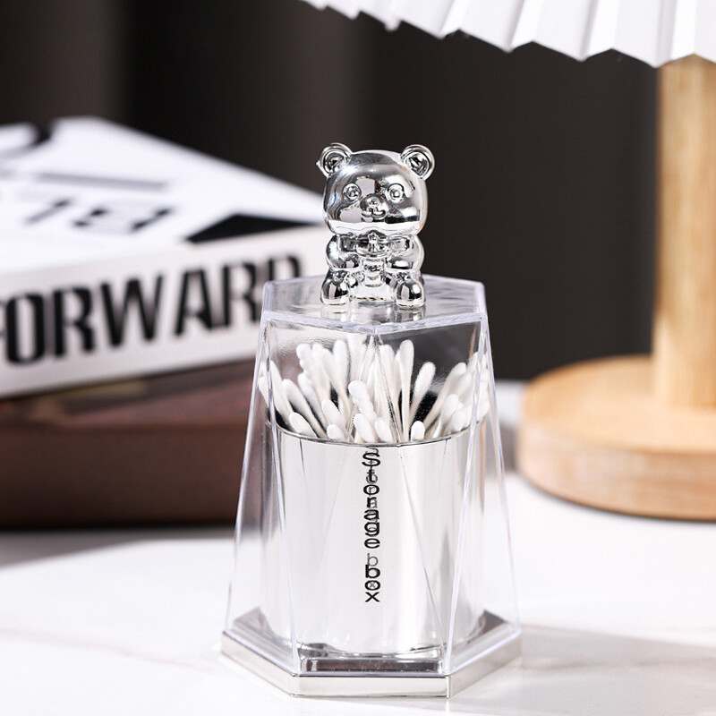 Creative Bear Toothpick Box Cotton Swab Storage Box Toothpick Holder ...
