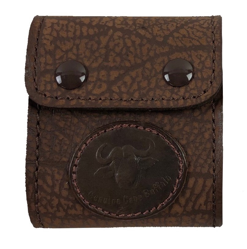 Cape Buffalo Hide RIFLE CARTRIDGE / AMMO SHELL CARRIER CASE POUCH 10 ...
