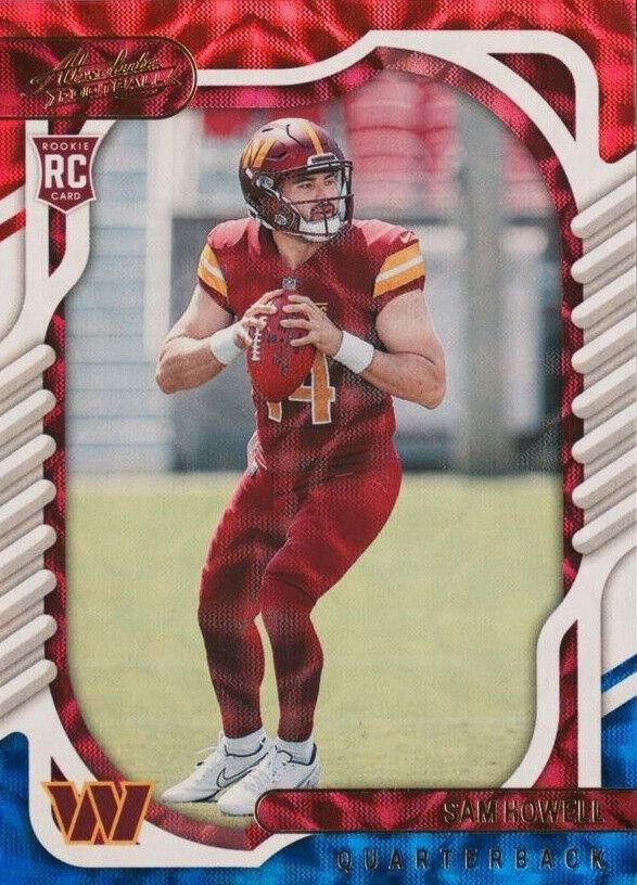 2022 Panini Absolute - Rookies Sam Howell #105 Red White & Blue ...