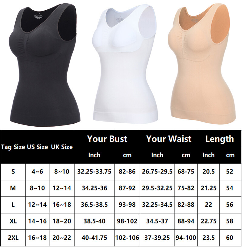 Women's Genie Bras Shapewear Slimming Vest Tummy Waist Cami Shaper ...