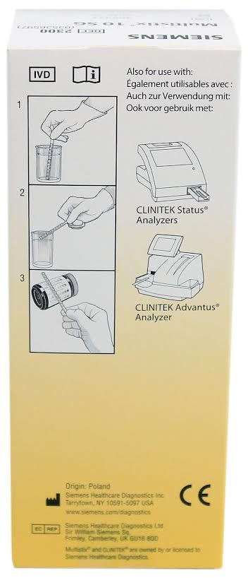 Siemens (Bayer) Multistix 10Sg Test Strips For Urinalysis 100/BX ...