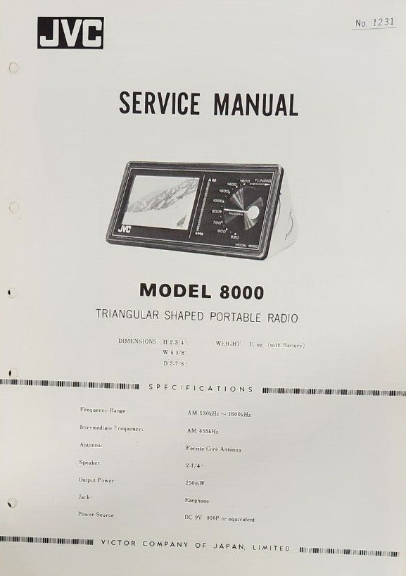 JVC - Nivico - 8000 - Portable Radio