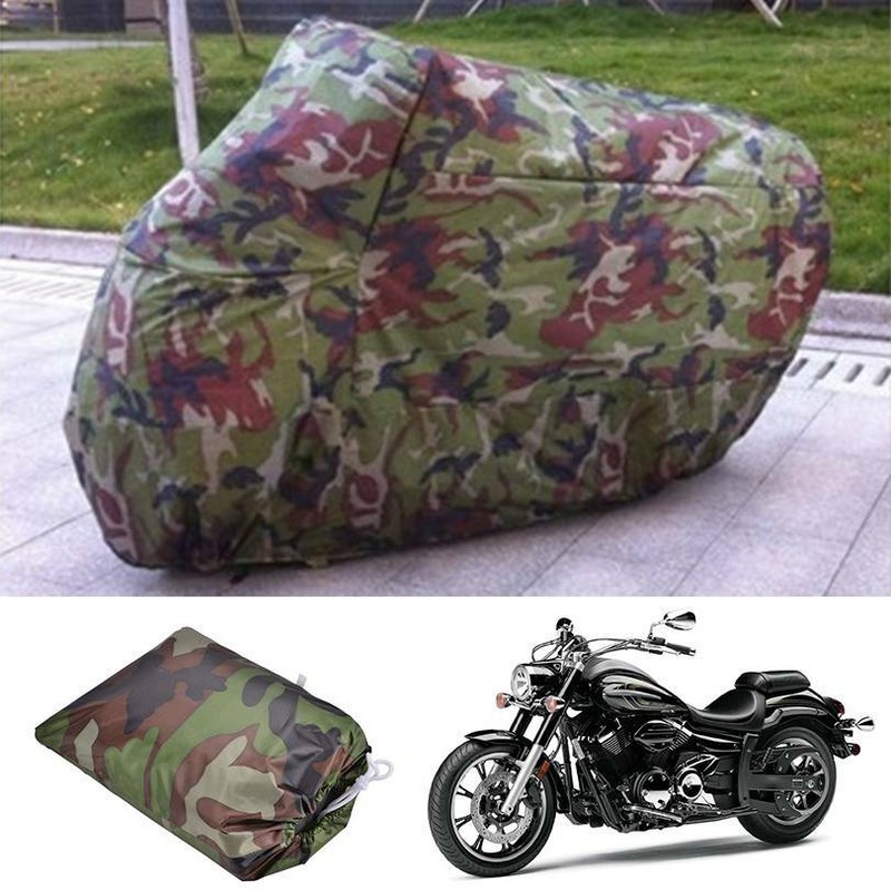 Motorcycle Waterproof Camouflage Rain Cover Motorbike Dust Proof XXL ...