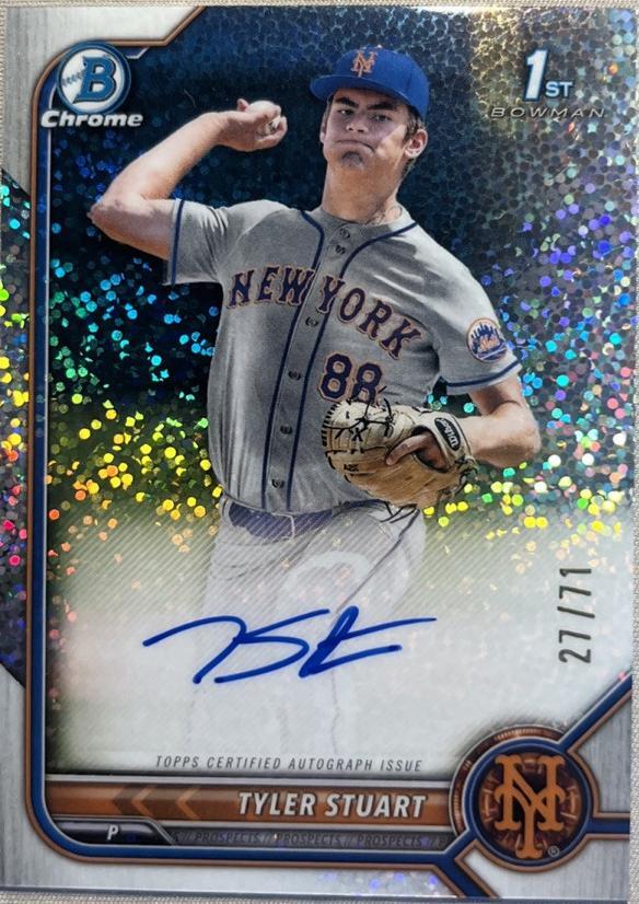 2022 Bowman Draft - Chrome Draft Pick Autographs Tyler Stuart #CDA-TST ...