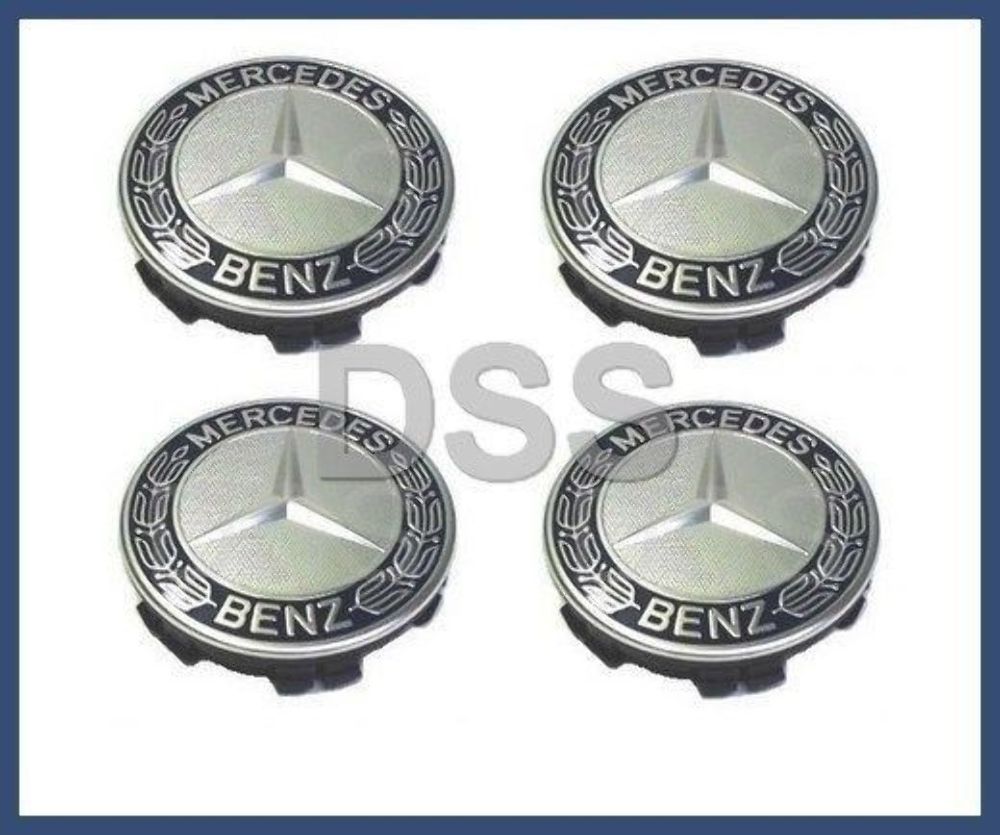 Genuine Mercedes w203 C250 C300 Center Hub Cap Wheel Blue Set ...