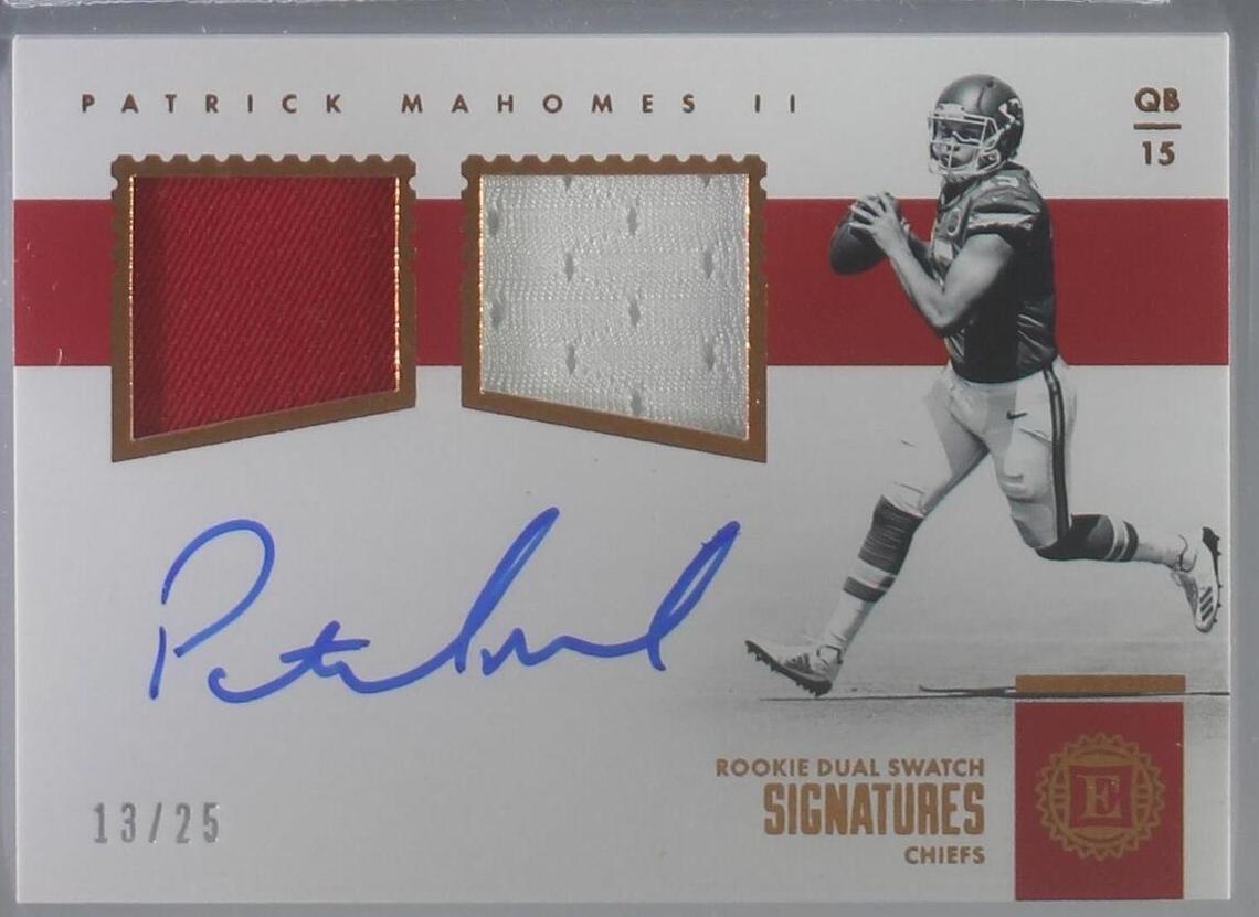 2017 Panini Encased - Rookie Dual Swatch Signatures Patrick Mahomes II ...