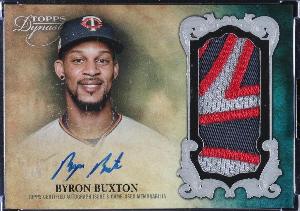 2021 Topps Dynasty - Autograph Patches Byron Buxton #DAP-BB1 Silver /5 ...