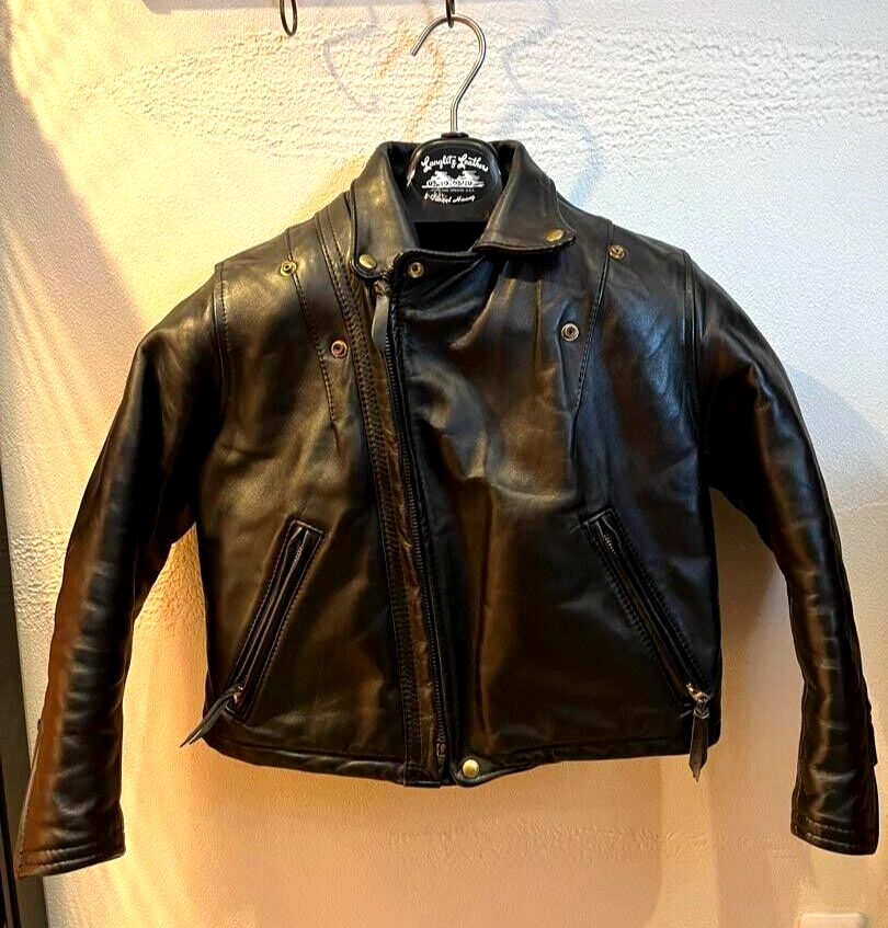 Langlitz Leathers CASCADE Double Collar BLACK Leather Jacket Langlitz Leathers CASCADE Double Collar BLACK Leather Jacket