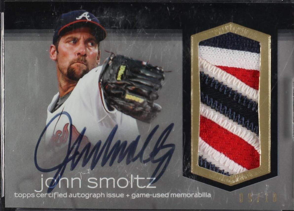 2018 Topps Dynasty - Autograph Patches John Smoltz #AP-JSM4 /10 (AU ...