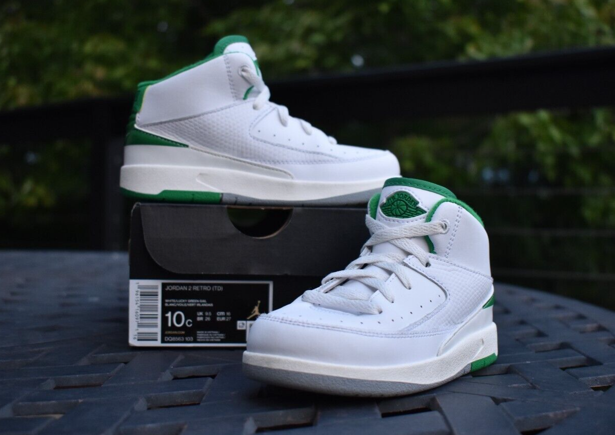 Nike Air Jordan 2 Retro TD 'Lucky Green' 2023 DQ8563-103 Nike Air Jordan 2 Retro TD 'Lucky Green' 2023 DQ8563-103