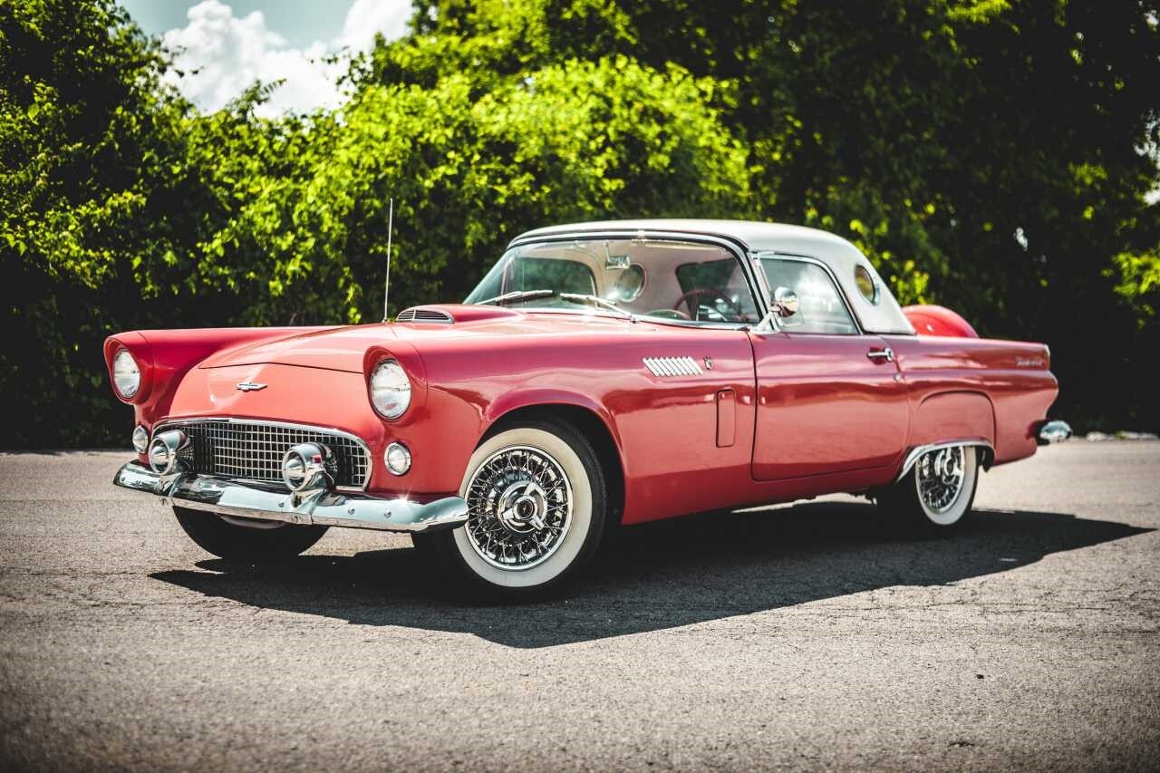 Fiesta Red 1956 Ford Thunderbird Coupe 312 Cid V8 2 Speed Automatic ...