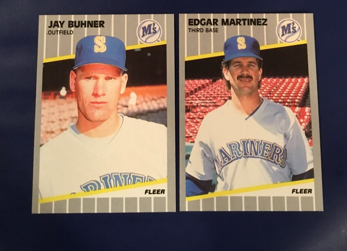 1989 Fleer #552 #542 EDGAR MARTINEZ & JAY BUHNER Lot 2 1989 Fleer #552 #542 EDGAR MARTINEZ & JAY BUHNER Lot 2