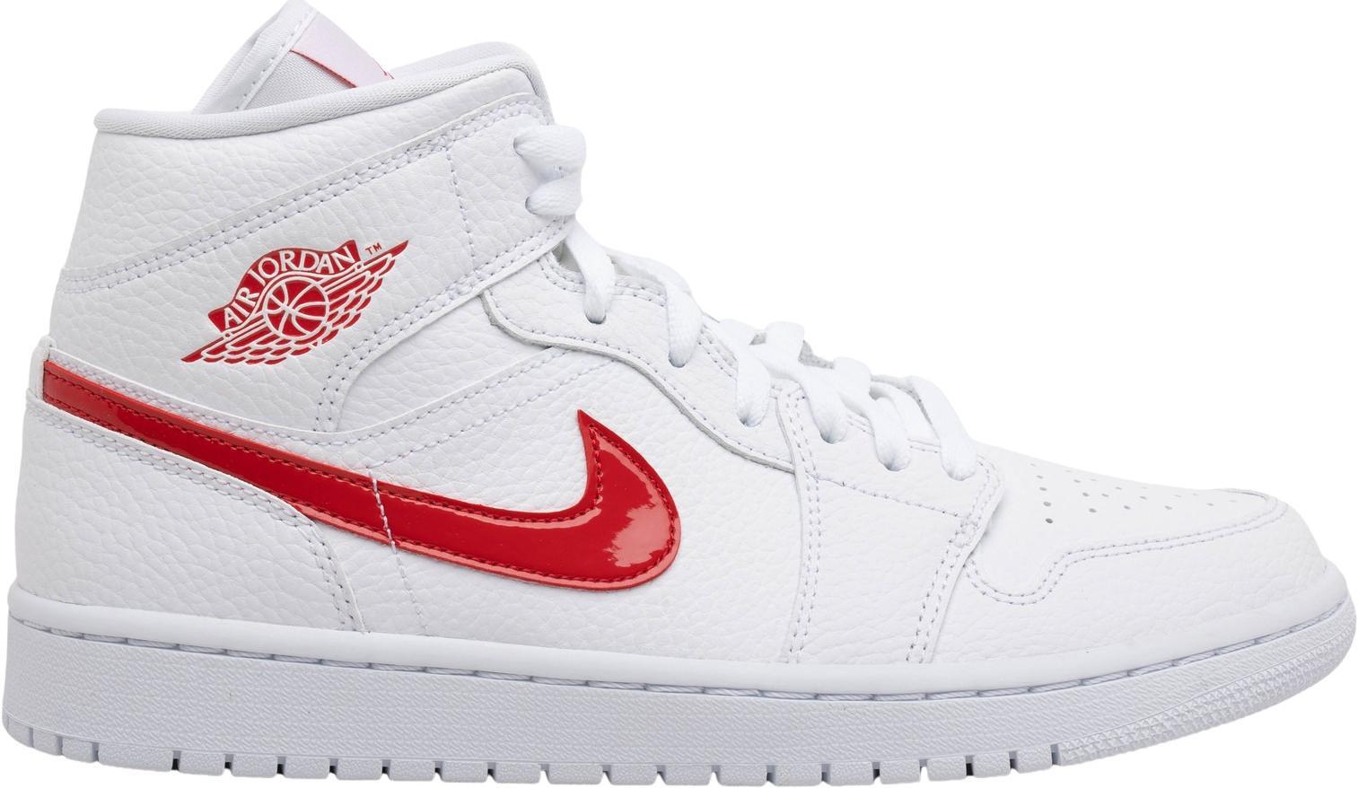 Jordan 1 Mid White University Red W for sale | eBay Jordan 1 Mid White University Red W for sale | eBay