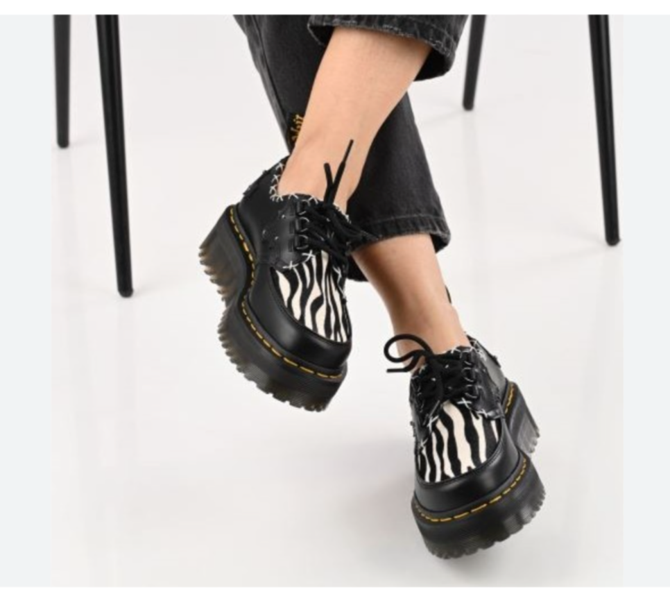 DR. MARTENS RAMSEY ZEBRA HAIR ON&LEATHER PLATFORM CREEPERS DR. MARTENS RAMSEY ZEBRA HAIR ON&LEATHER PLATFORM CREEPERS