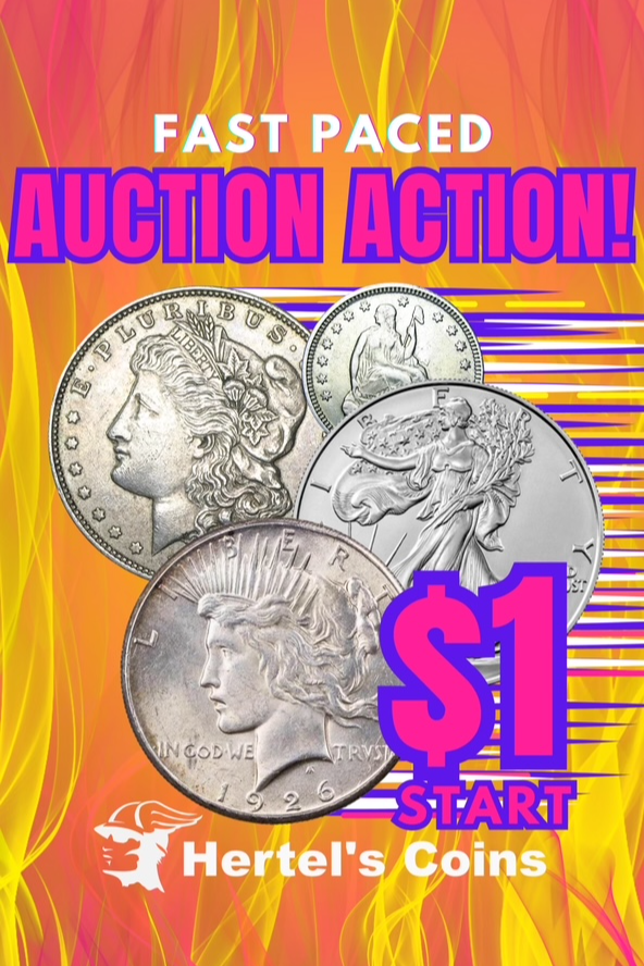 Hertels Live Coin Auction - $1 & Go! w/Zach (6/25) | eBay Live Video