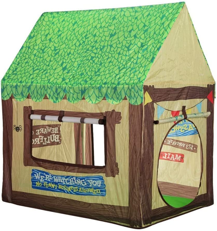 Kids Clubhouse Tent - Children Playhouse Play Tent with Roll-Up Door a ...