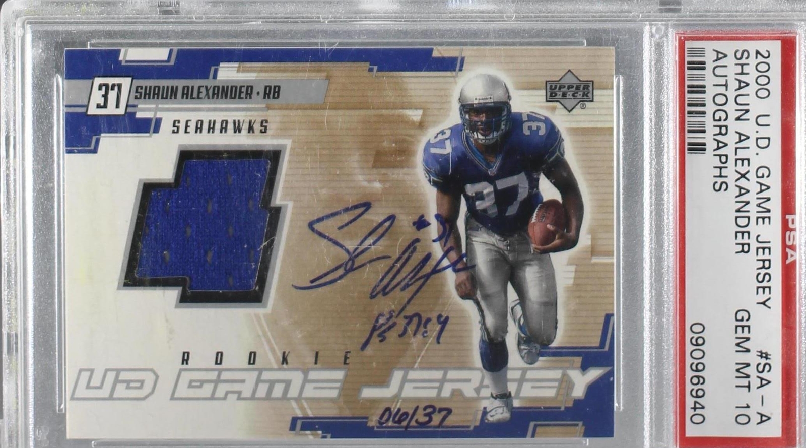 2000 Upper Deck - UD Game Jersey Silver Autographs #SA-A Shaun ...