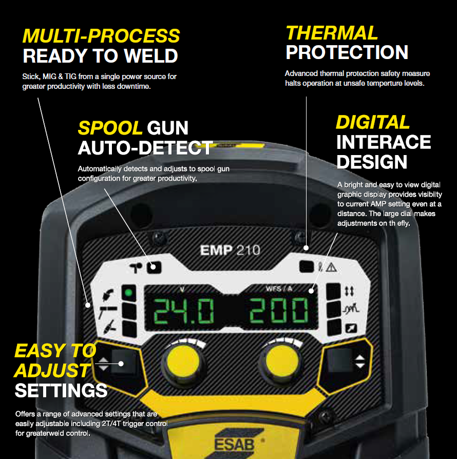 ESAB EMP 210 Multi Process 200A Welder