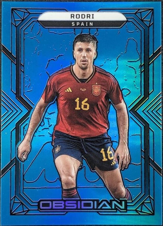 2022-23 Panini Obsidian - Rodri #170 Electric Etch Neon Blue Flood /12 ...