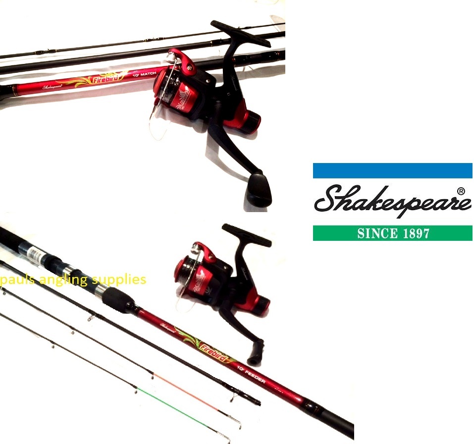 Shakespeare Firebird Float and Feeder Fishing Rods Shakespeare Reels ...