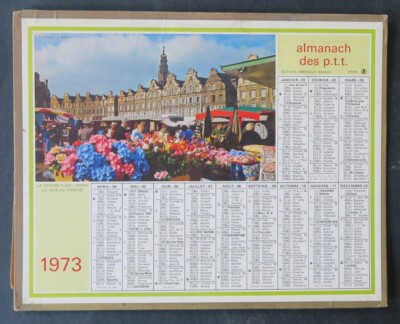 Calendrier Ptt 1973 d’occasion