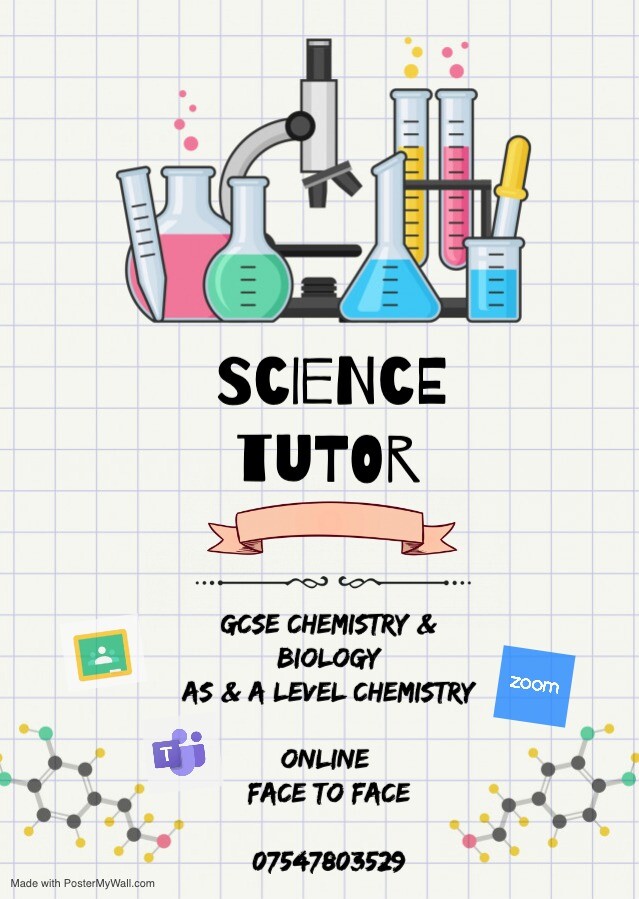 Science Tutor GCSE Science & A Level Chemistry | in University Area ...