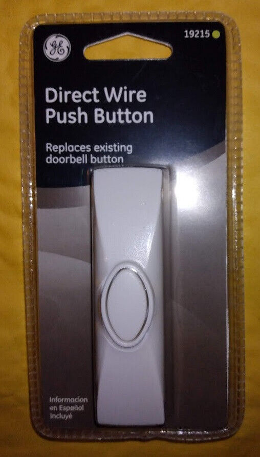 GE Direct Wire Push Button Doorbell. #19215. New! GE Direct Wire Push Button Doorbell. #19215. New!