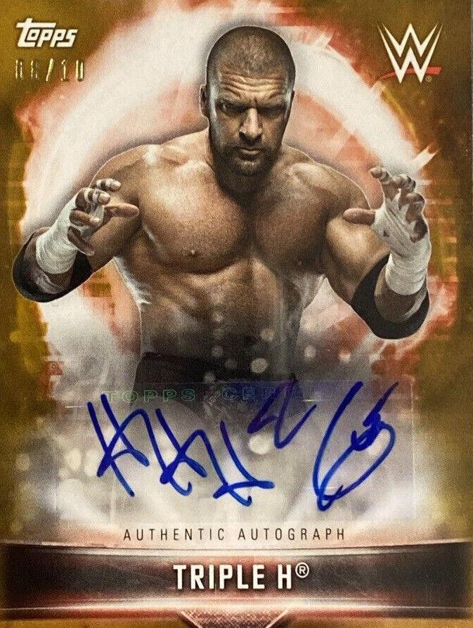 2019 Topps WWE Undisputed - Autographs Triple H #A-HHH Gold /10 (AU ...