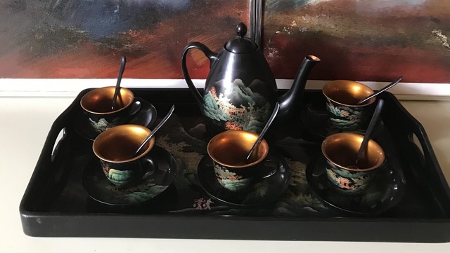 Antique Japanese lacquer ware Tea set | Antiques | Gumtree Australia ...