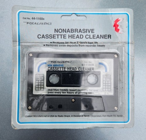 Realistic Cassette Tape Deck Head Cleaner, 44-1160B, Sealed