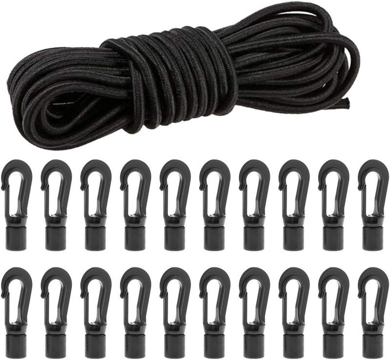 1/4" X 50' Elastic Bungee Shock Cord Kayak Stretch String Rope with ...