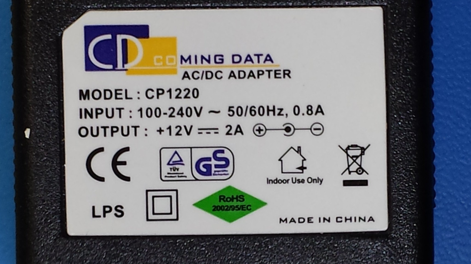 ️ ADAPTOR Power Supply, MING DATA, CP1220, Plug-In, 100-240V, 0.8A ...