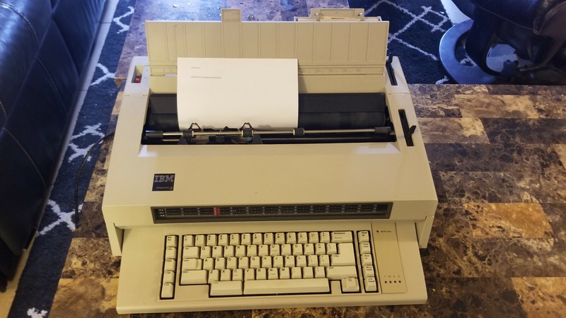 1986 IBM Wheelwriter 3 on the Typewriter Database