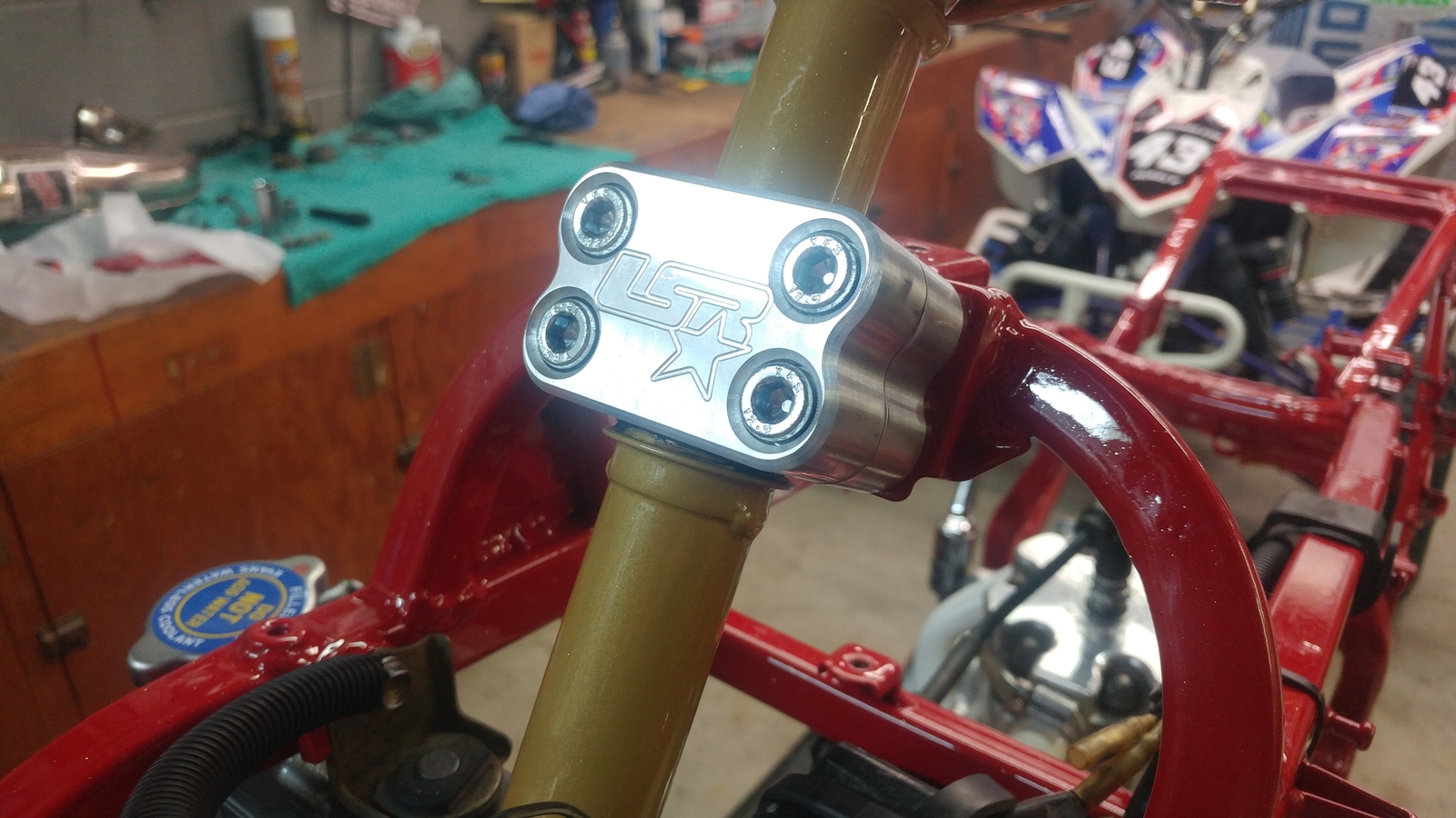 Lonestar Racing LSR Steering Stem Chassis Clamp Honda TRX250R TRX 250R ...