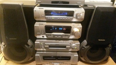 Technics Hi Fi SA-EH760 5CD Changer Speakers Amp Receiver Remote ...