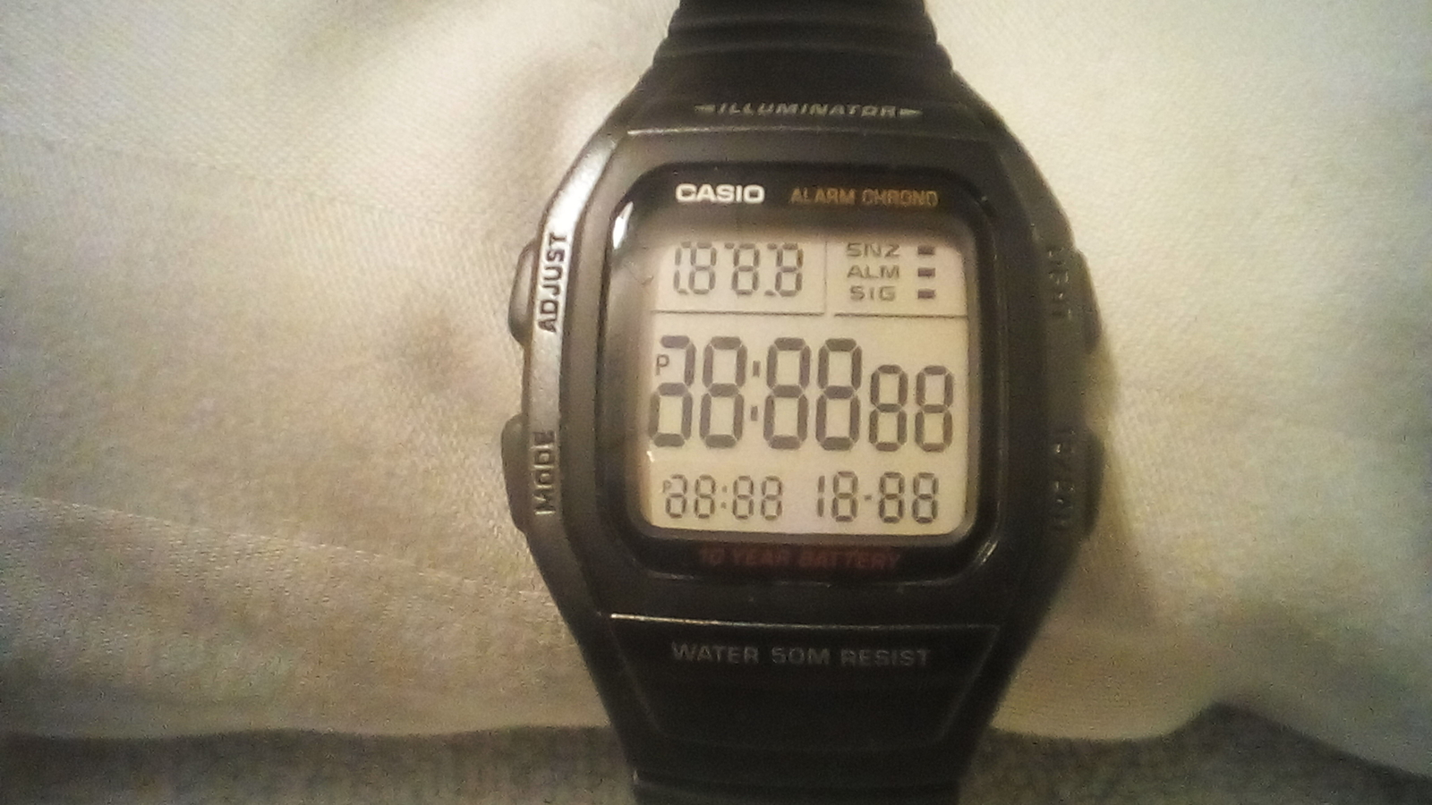Casio W-96H-1B W-96 Herren Alarm Chronograph 50m Digital Sport Watch ...